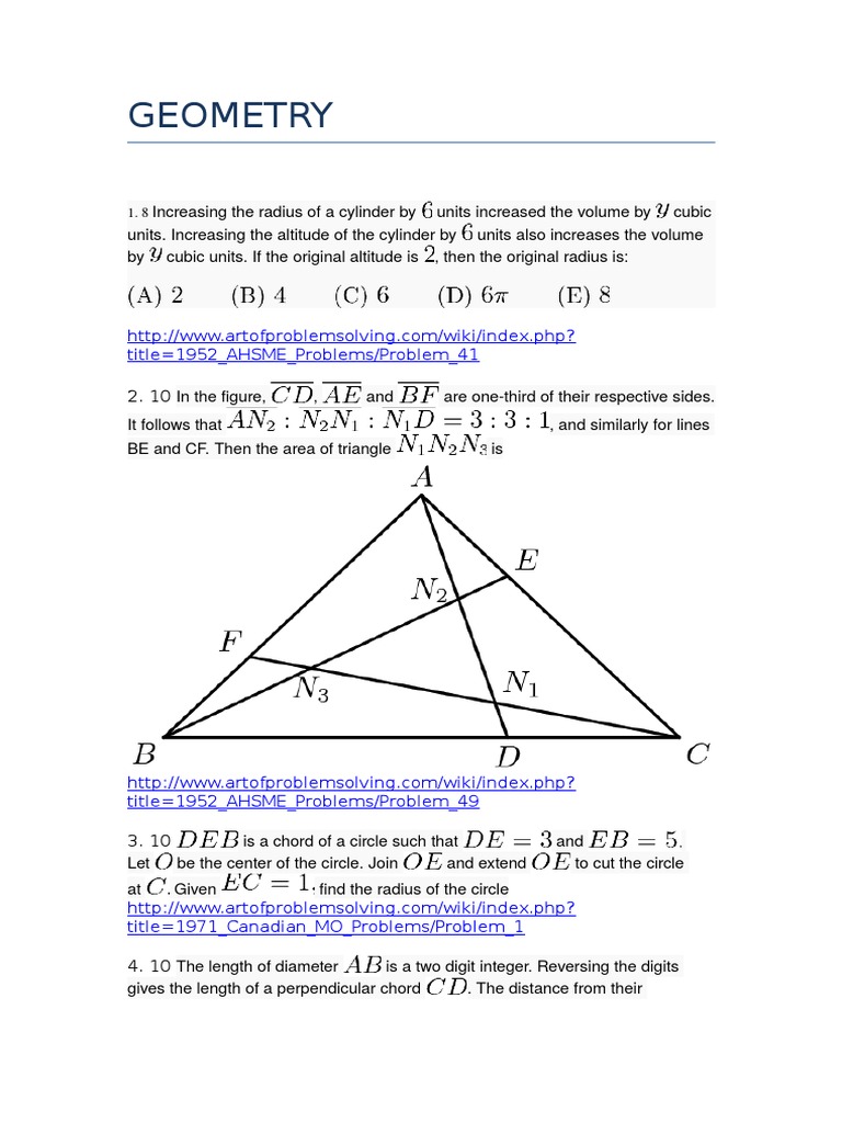 Geometry For Maths Olympiad | PDF | Triangle | Circle