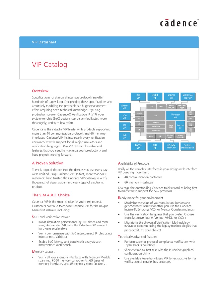 DSV Vip Catalog | PDF | System On A Chip | Flash Memory