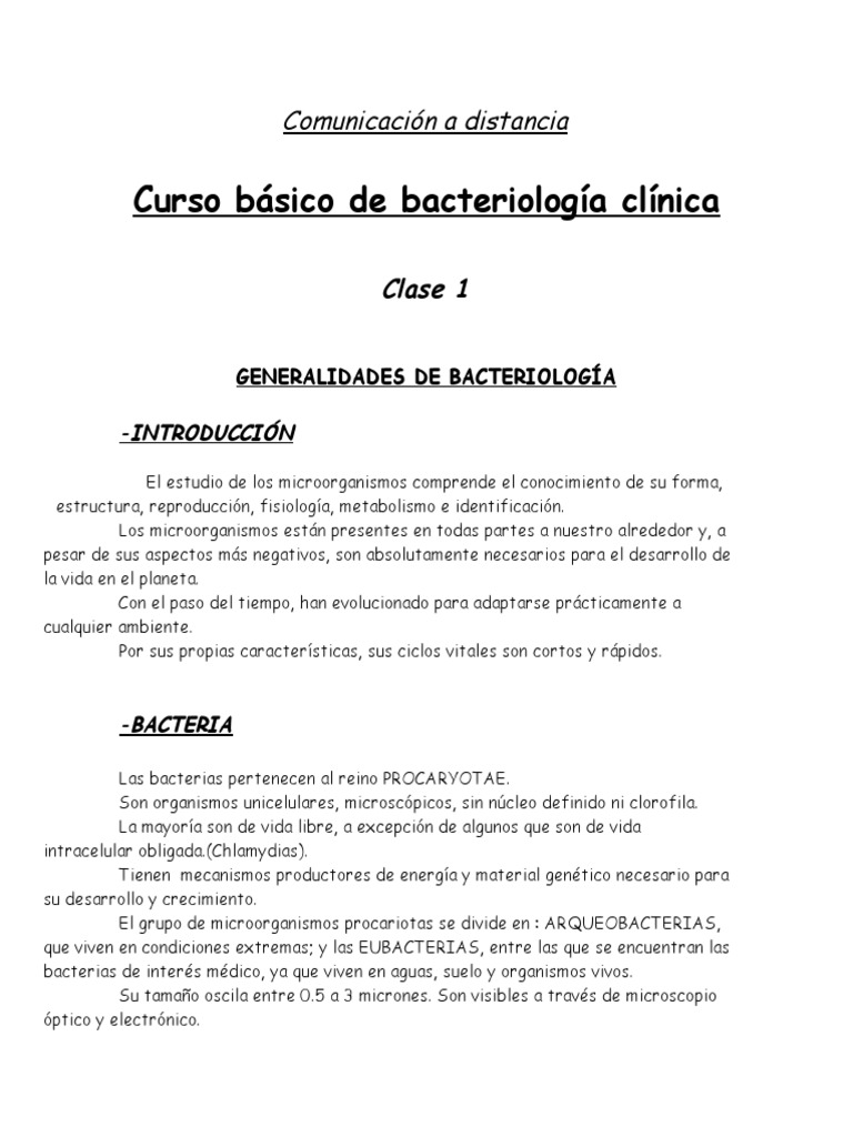 Generalidades Bacterio Unidad 1 | PDF | Las bacterias | Tinción