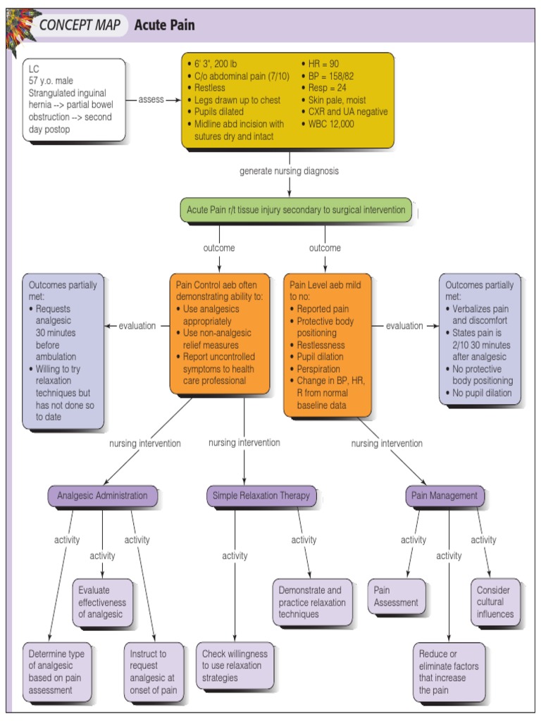 Acute Pain Management Concept Map | PDF