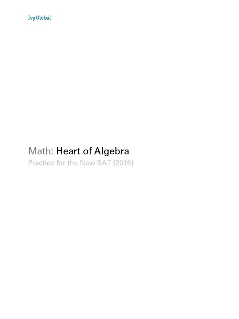Heart of Algebra | PDF
