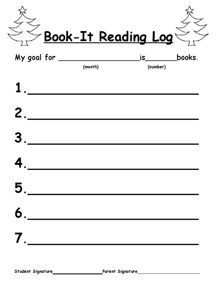 Monthly Book-It Reading Log | PDF | Career & Growth