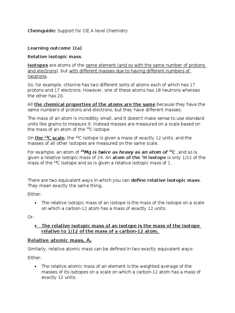 Chemguide Atom, Molecule | PDF | Molecules | Ion