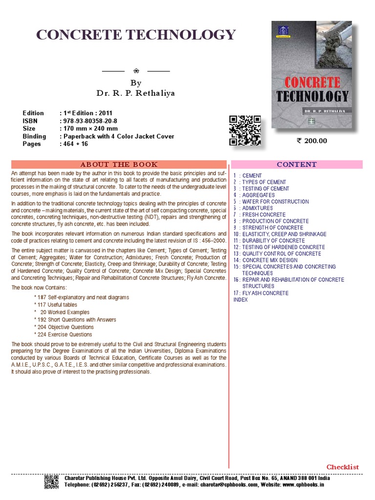 Concrete Technology | PDF | Concrete | Strength Of Materials