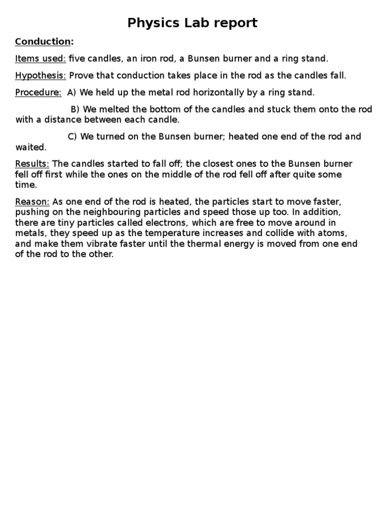 Investigating the Three Methods of Heat Transfer: Conduction ...