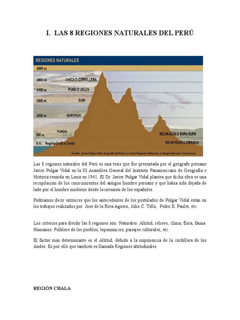 Conociendo Las 8 Regiones Naturales Del Perú – Easy Sites