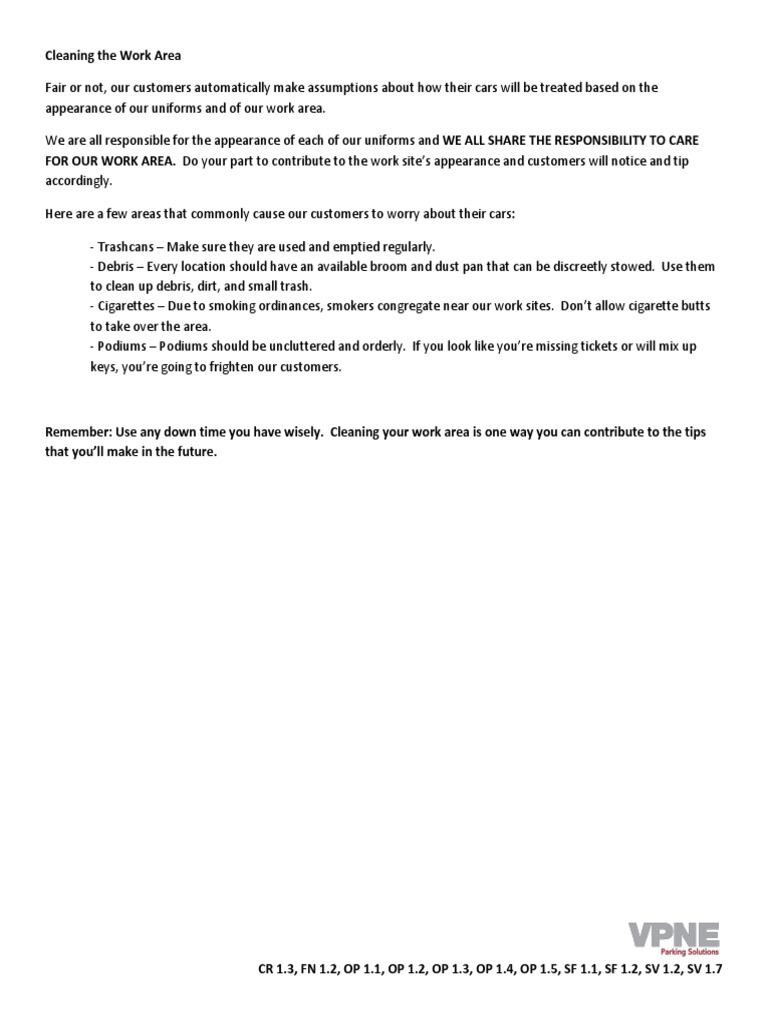 Valet Process and Procedure Manual | PDF | Vehicles | Transport