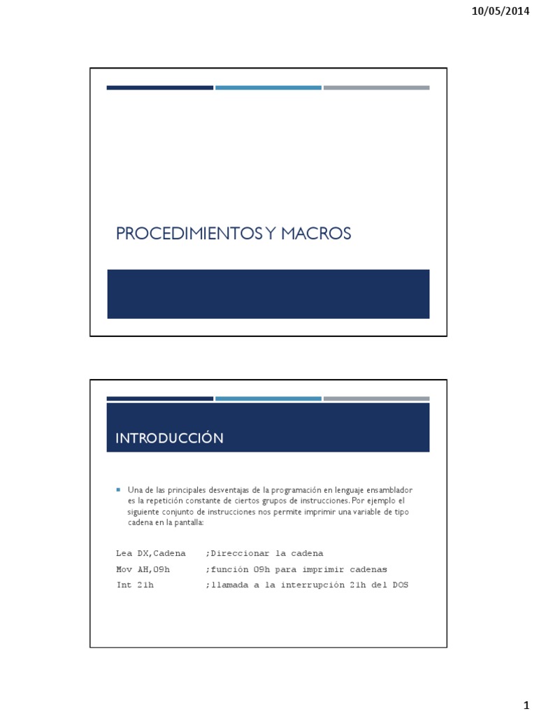 Clase 5 - 6. Procedimientos y Macros | PDF | Macro (informática) | Programa de computadora