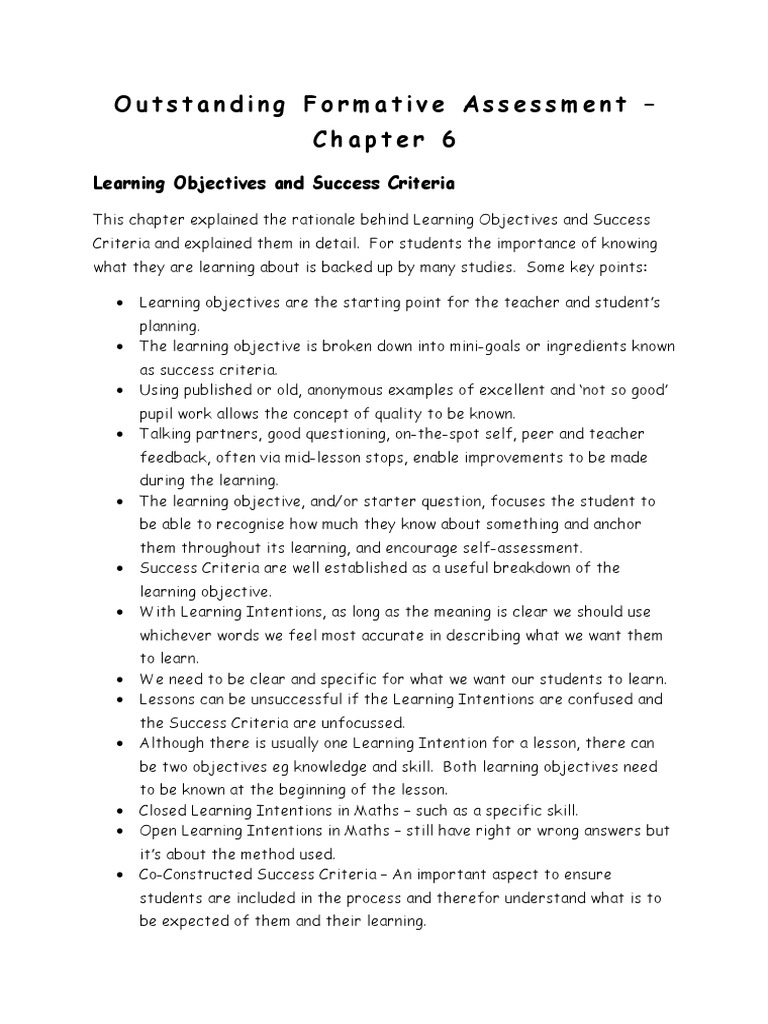 Outstanding Formative Assessment CHPT 6 | PDF | Pedagogy | Education Theory