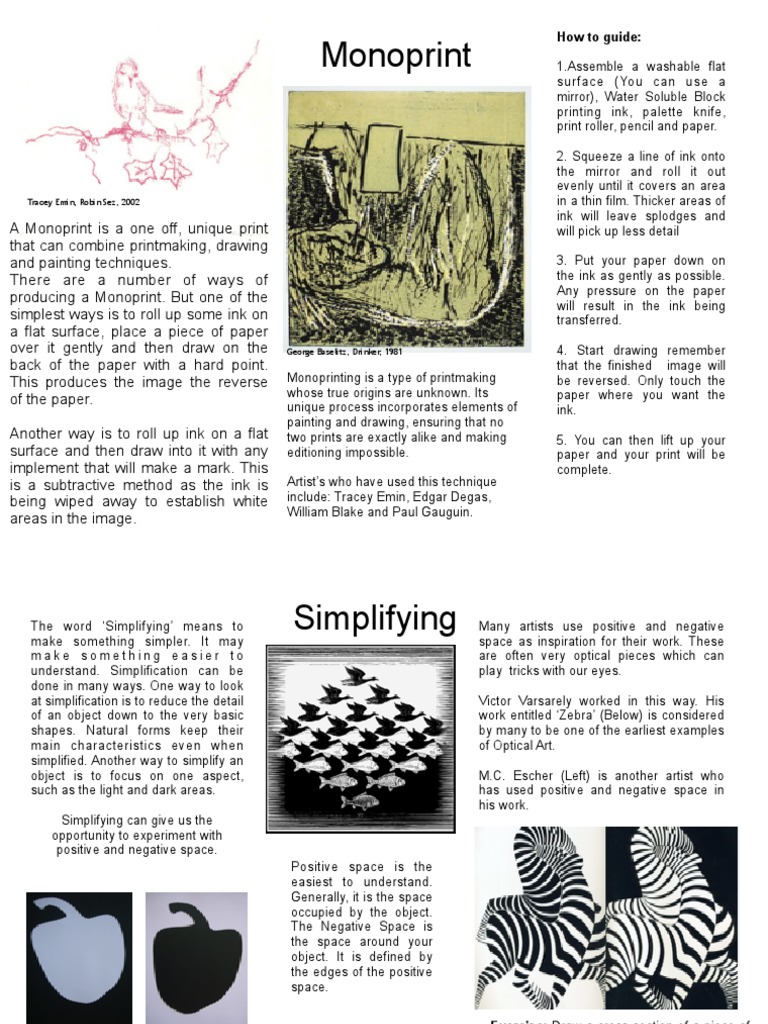 Print Worksheets | PDF | Printmaking | Etching