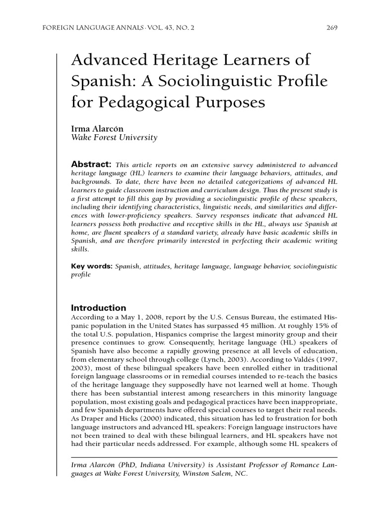 Irma-Alarcón-Advanced Heritage Learners of Spanish A Sociolinguistic ...
