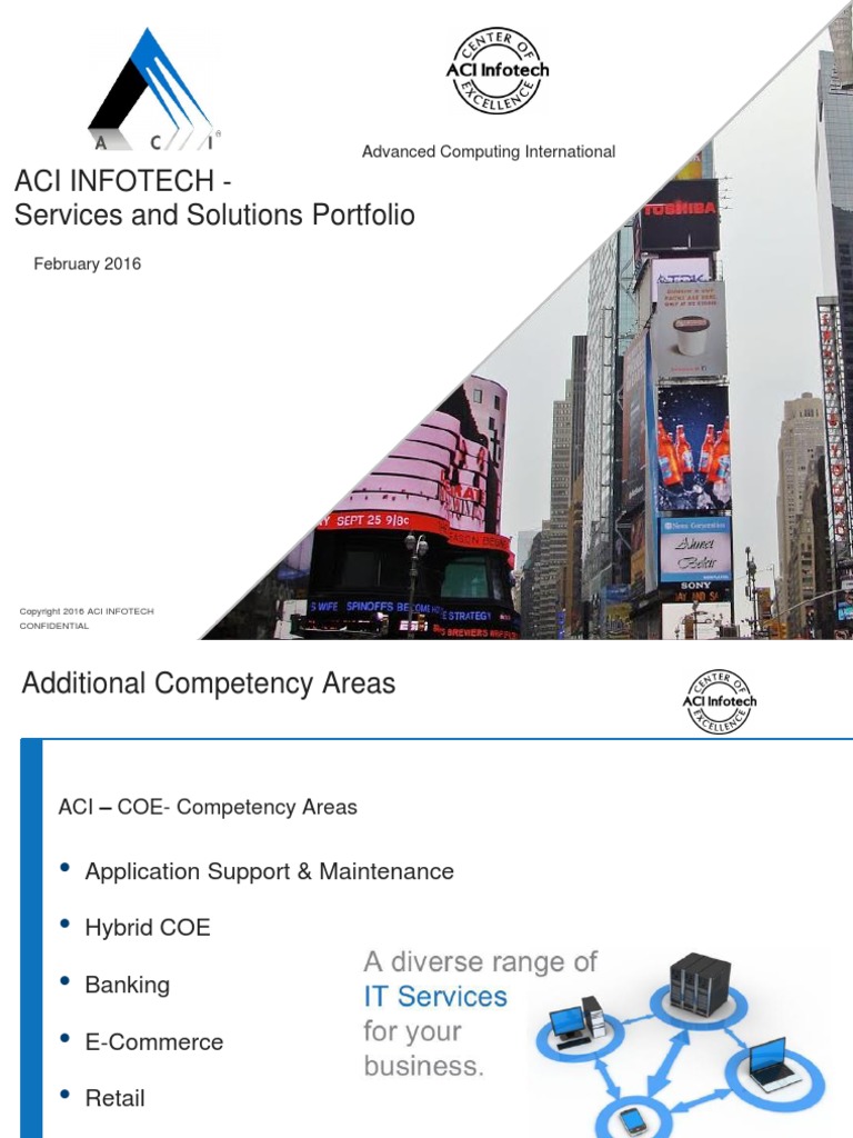 ACI Infotech - IT Capabilities - Feb - 2016 PDF | PDF