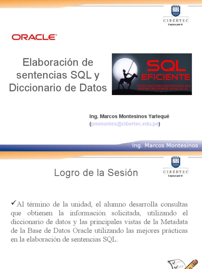 Sentencias SQL y Diccionario de Datos | PDF | SQL | Bases de datos