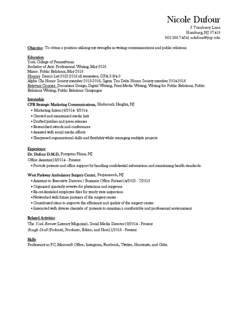 Current Resume | PDF