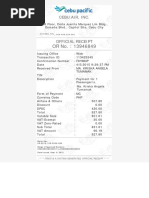 Cebu Pacific Official Receipt Sample | PDF | Receipt | Service Industries