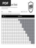 Bleep Test Score Recording Sheet | PDF