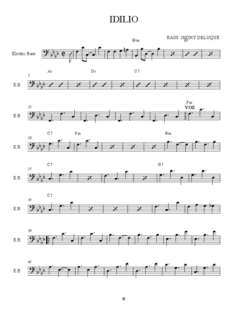 Idilio - Willie Colon Bass | PDF