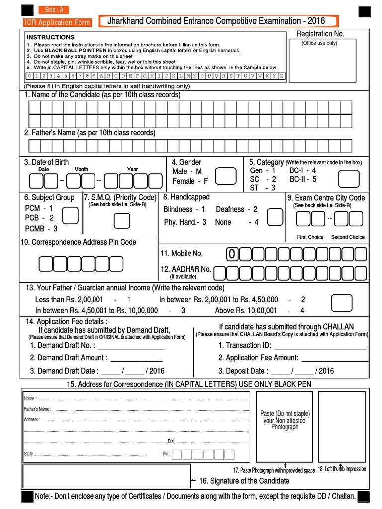 Jharkhnad Application Form | PDF | Deposit Account | Government