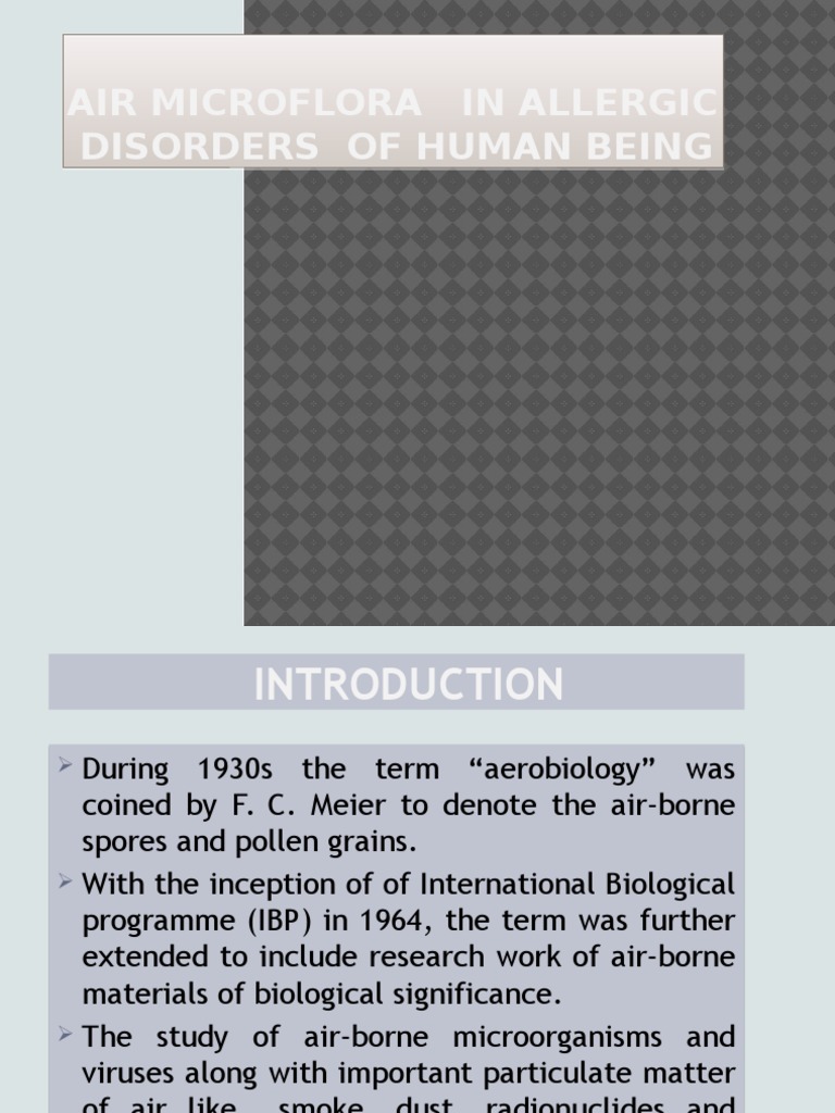 Air Microflora in Allergic Disorders of | PDF | Allergy | Asthma
