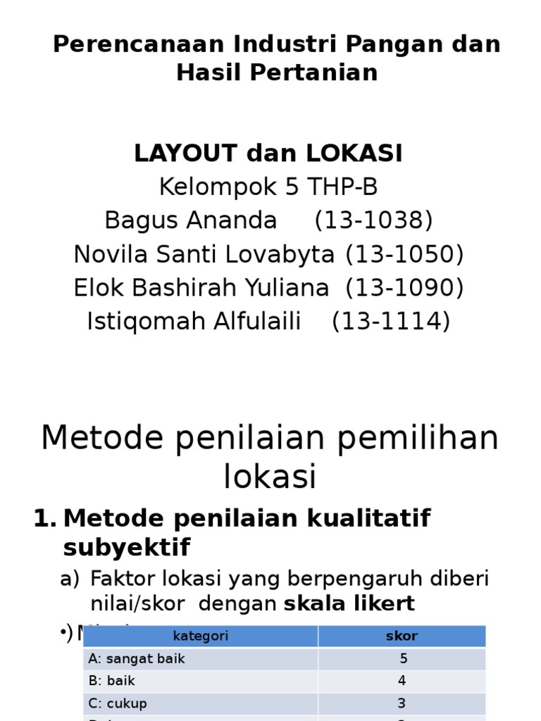 Contoh Layout Dan Lokasi Industri | PDF