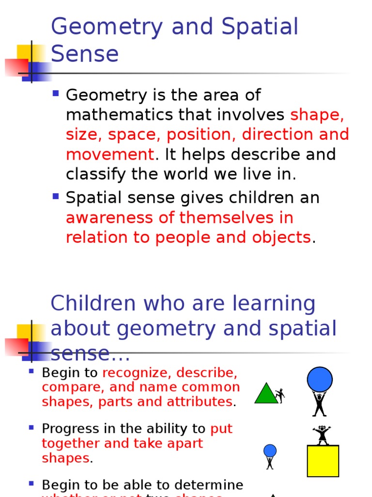 Geometry and Spatial Sense: Learning Shapes and Positions | PDF | Shape ...