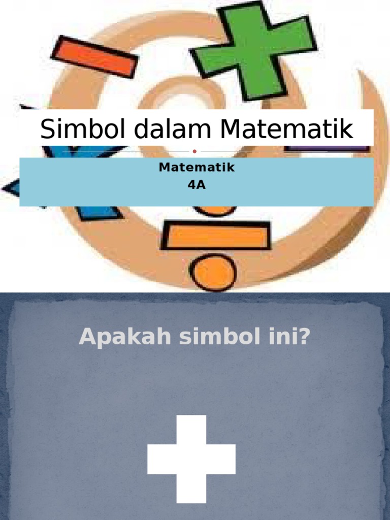 Simbol Dalam Matematik | PDF | Metode & Bahan Ajar
