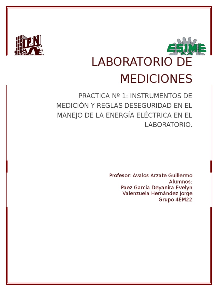 Practica 1 Laboratorio de Mediciones | PDF | Medición | Laboratorios