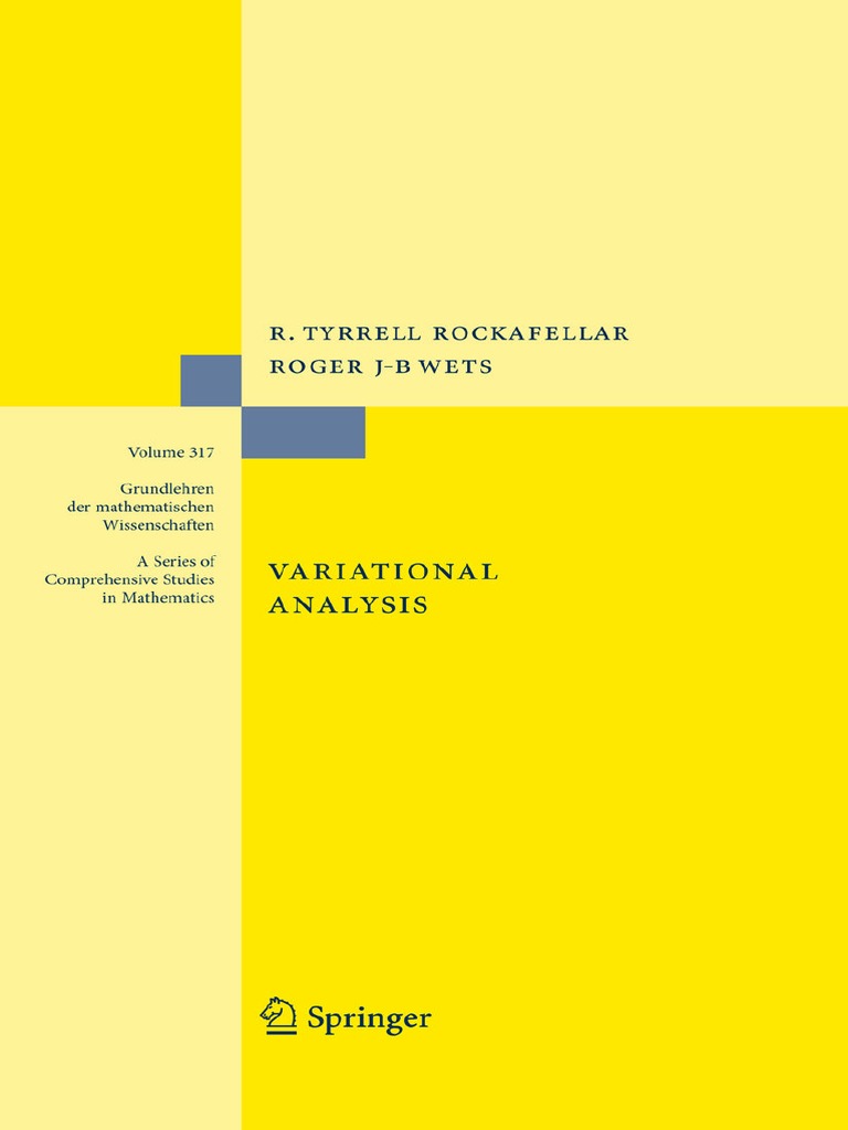 Rockafellar & Wets - Variational Analysis | PDF | Calculus Of Variations | Mathematical Optimization