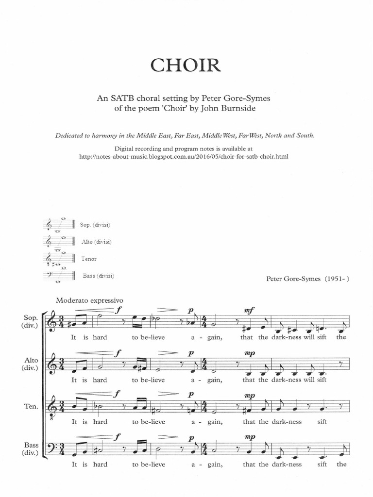 Choir | PDF | Music Performance | Musical Notation