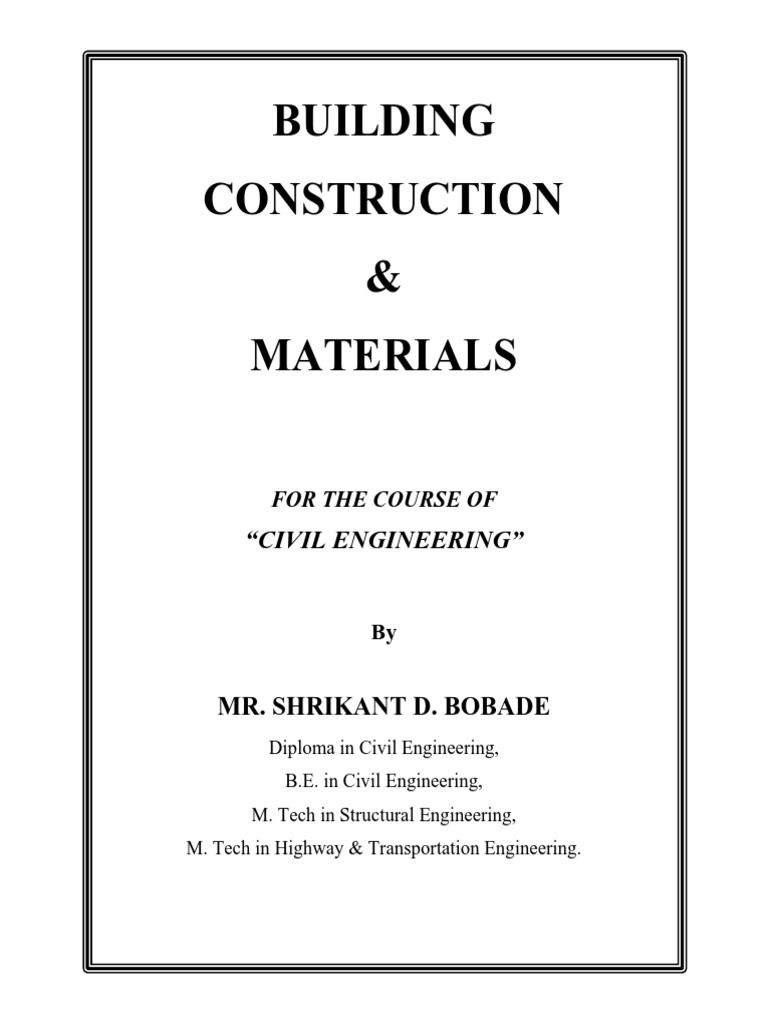 Building Construction and Materials Notes - civilenggforall.pdf | Rock ...