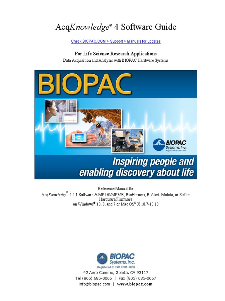 Acqknowledge 4 Software Guide | PDF | Data Acquisition | Software