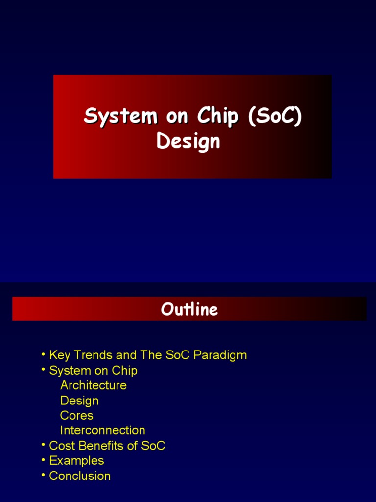 Soc Pdf System On A Chip Integrated Circuit