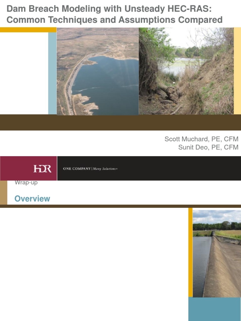 4676 Dam Breach Modeling With Unsteady Hec Ras Common Techniques and Assumptions Compared - 1 ...