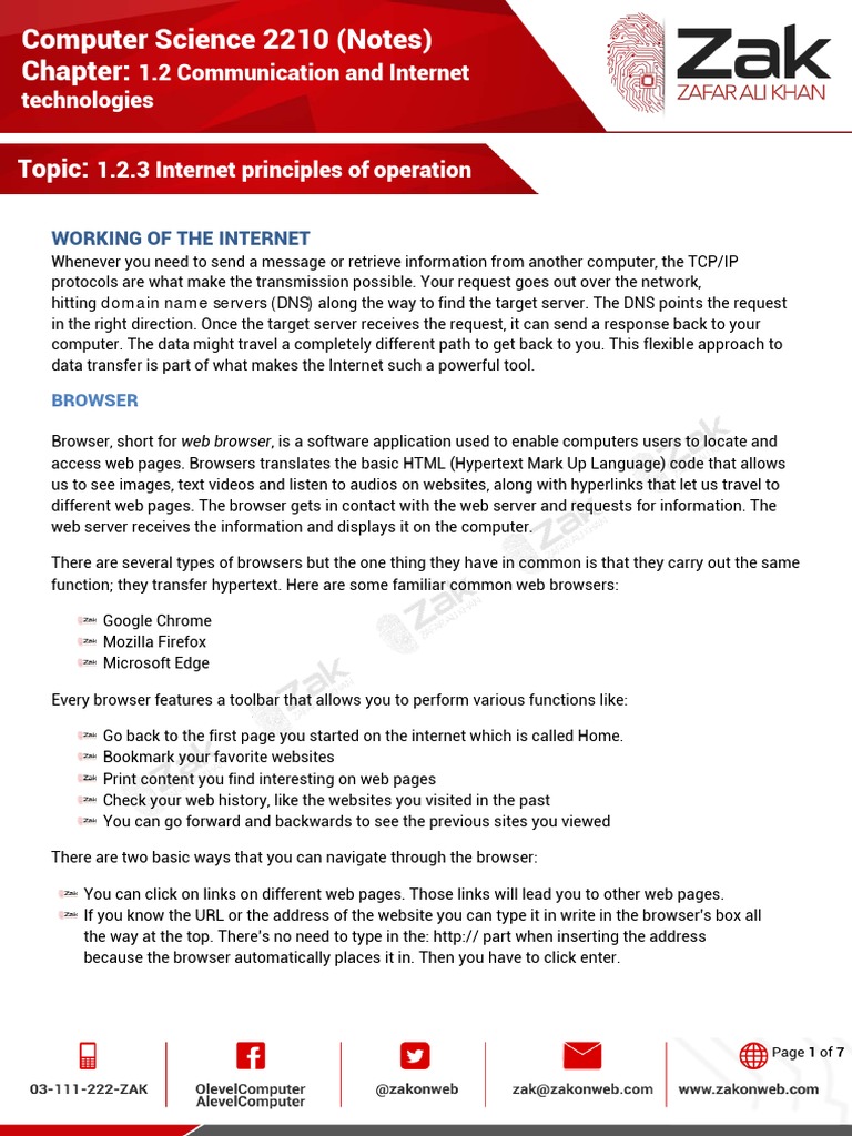 1.2.3 Internet Principles of Operation | PDF | Hypertext Transfer ...