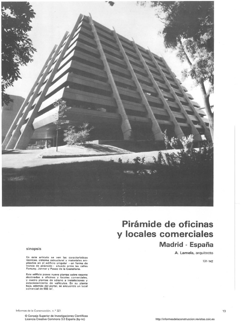 Antonio Lamela - Edificio La Piramide | PDF | Derecho inmobiliario | Construyendo tecnología