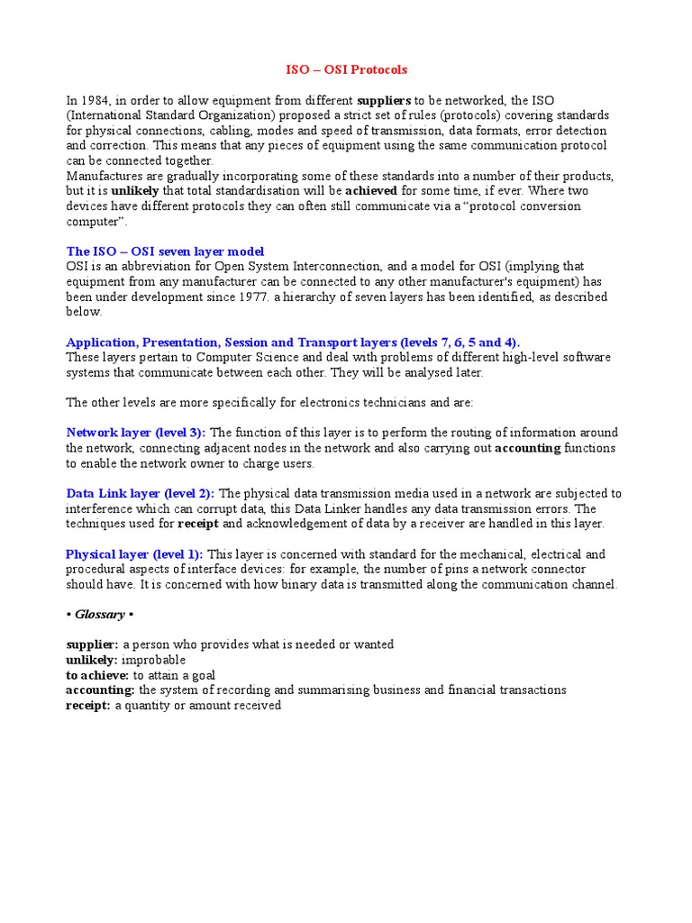 Iso Osi Protocols | PDF | Osi Model | Communications Protocols