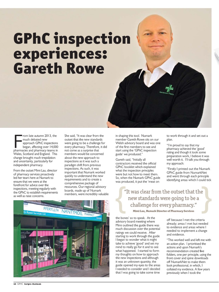 GPHC Inspection Experiences Gareth Rowe | PDF | Patient Safety | Business