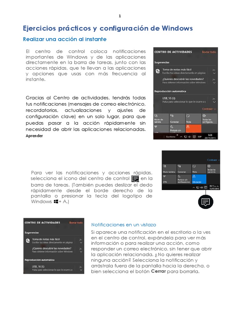 Ejercicios Practicos y Configuracion de Windows PDF | PDF | Windows 10 | Microsoft