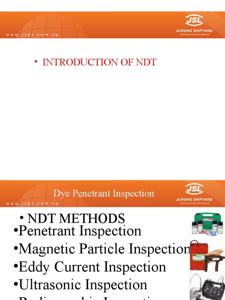 Jspl-Introduction of NDT | PDF | Radiography | Nondestructive Testing