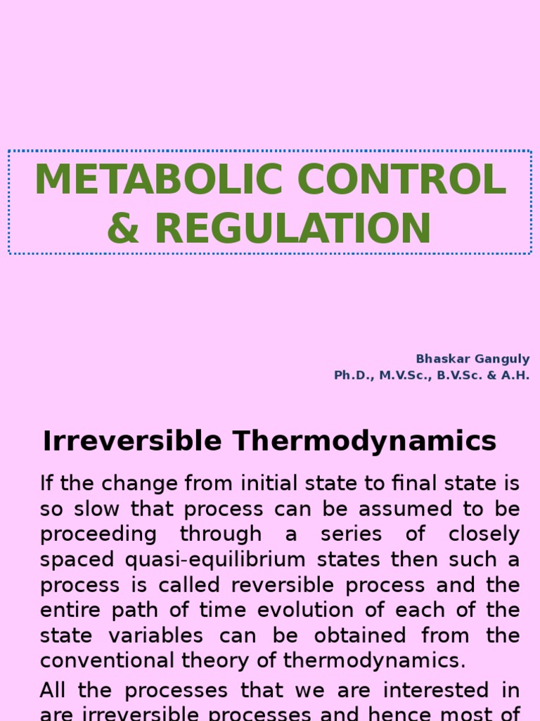 Metabolic Control & Regulation | PDF | Metabolic Pathway | Enzyme Inhibitor