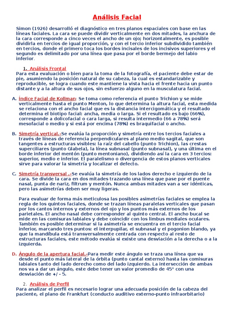 Análisis Facial 2 | PDF