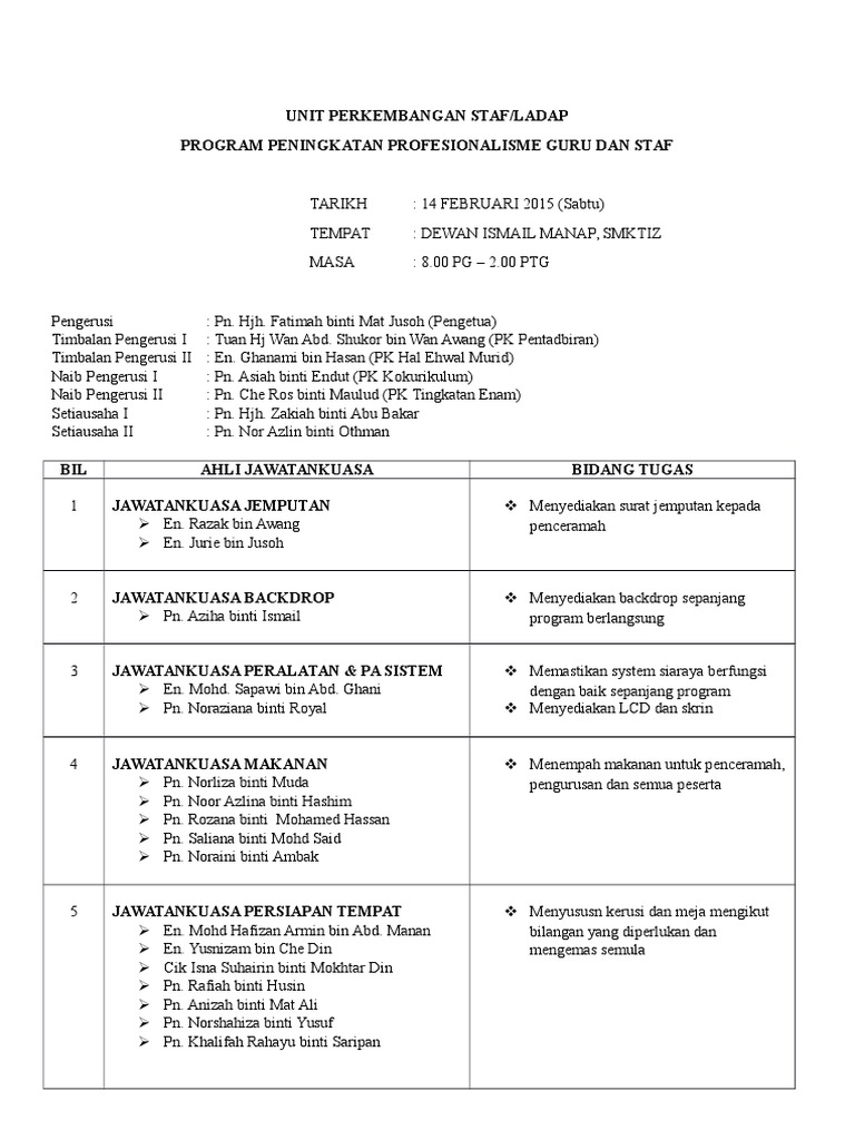 Ajk Program Ladap 2015 | PDF