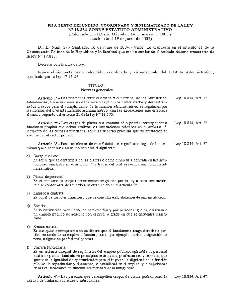 Ley 18834 Del 2005 | Salario | Discriminación