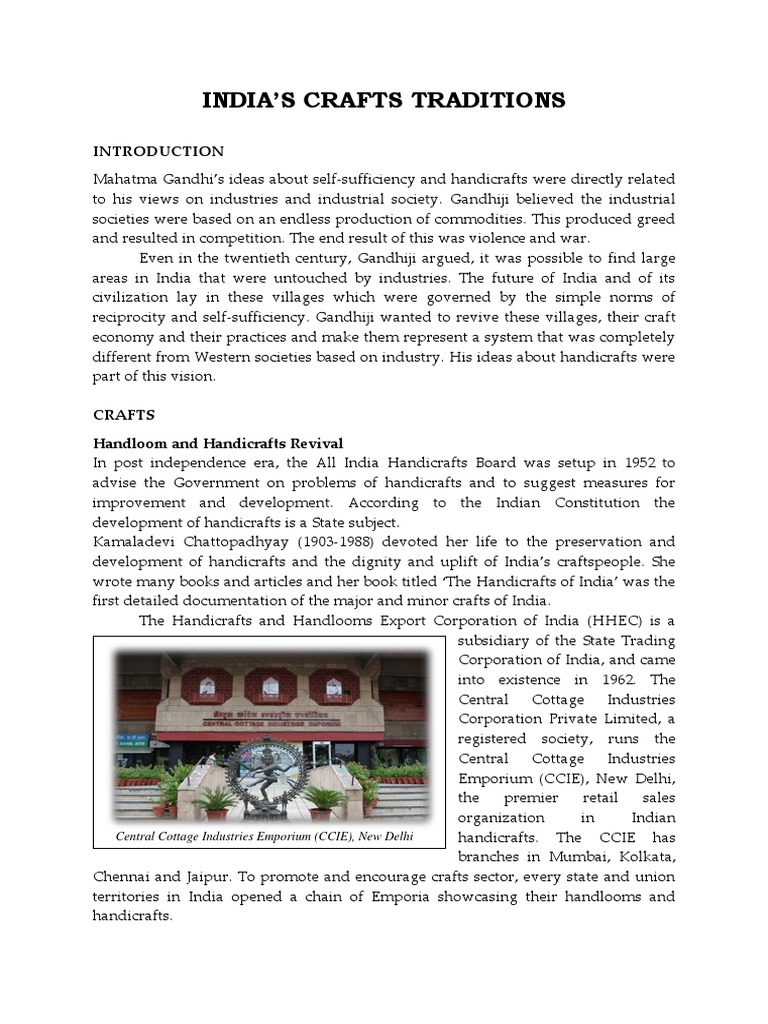 Indian Craft Tradition | PDF | Weaving | Textiles