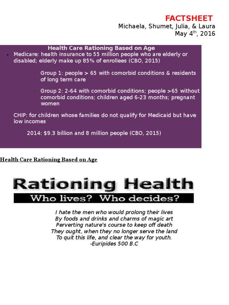 Healthcare Rationing Factsheet - 2 | PDF | Health Insurance Coverage In ...