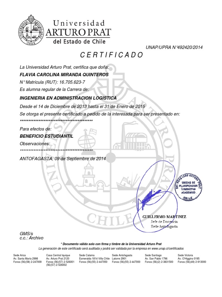 Certificado Unap | PDF | Negocios | Finanzas y dinero