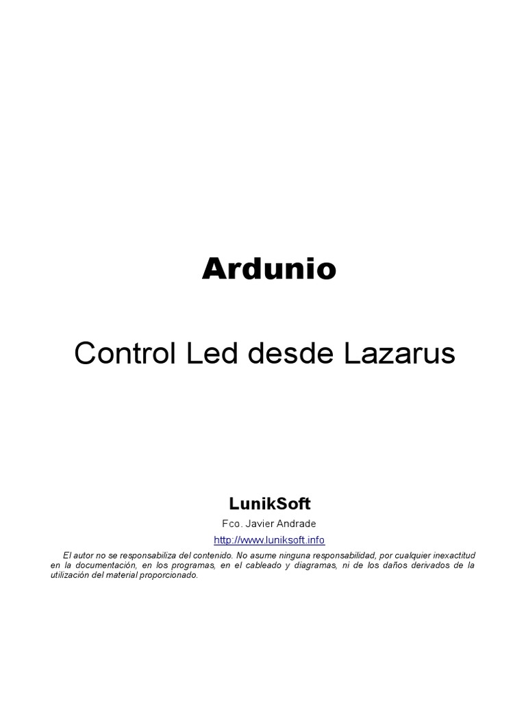 Arduino Control Led Desde Lazarus Pdf Arduino Diodo Emisor De Luz