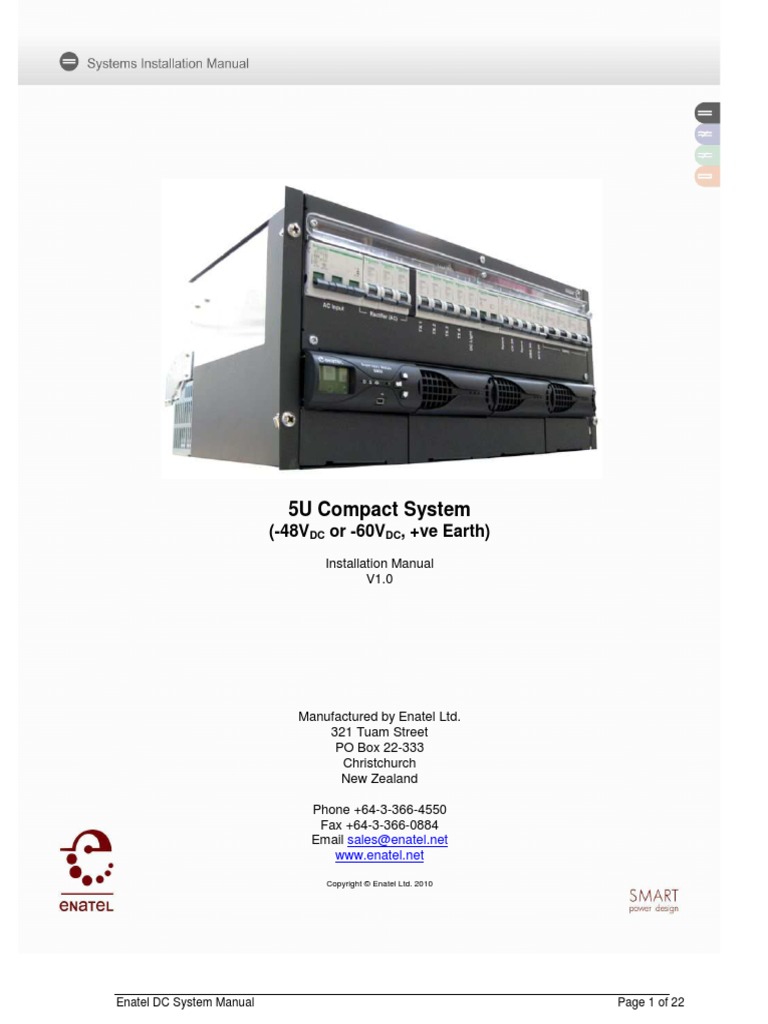 Enatel Manual 5U Compact PSC140705xx-107 V1.0 | PDF | Rectifier ...