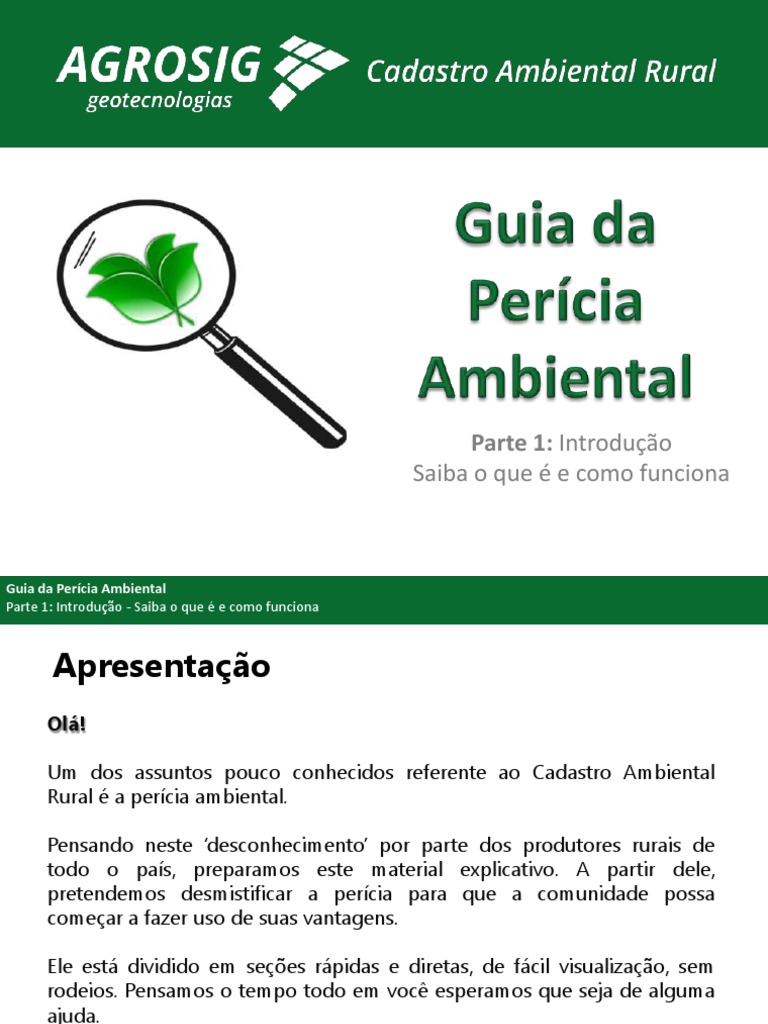 Guia de Perícia Ambiental | PDF | Testemunha especializada | Prova ...
