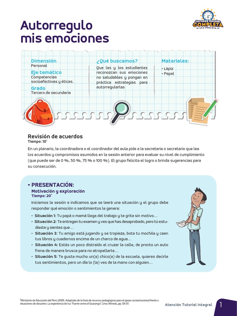 Autorregulación de emociones en estudiantes | PDF | Ira | Las emociones